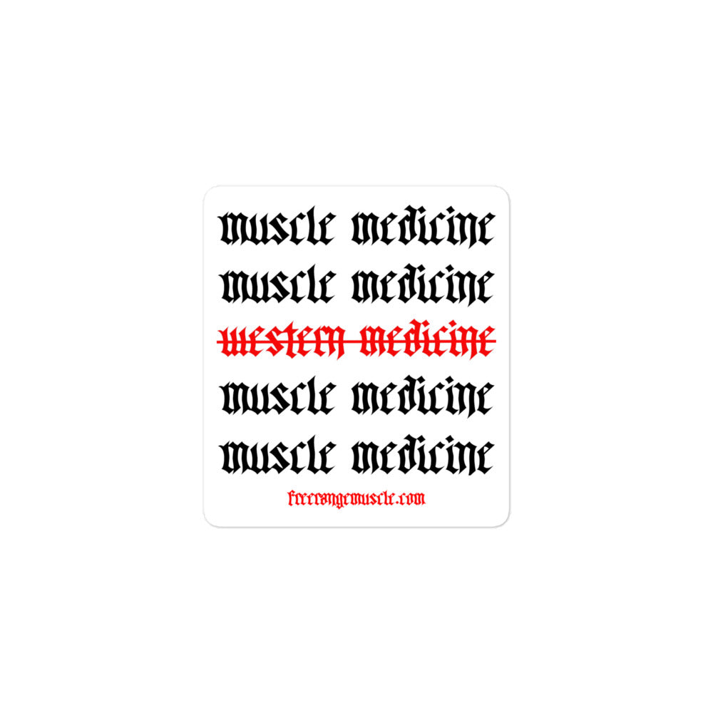 MUSCLE MEDICINE DECAL – FREE RANGE MUSCLE